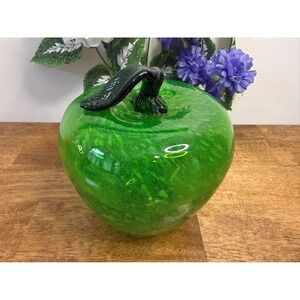 Accents | Large Green Murano Glass Apple Sculpture Hand Blown Italian ...